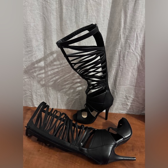 Shoes | Gladiator Knee High Boots Size 75 | Poshmark
